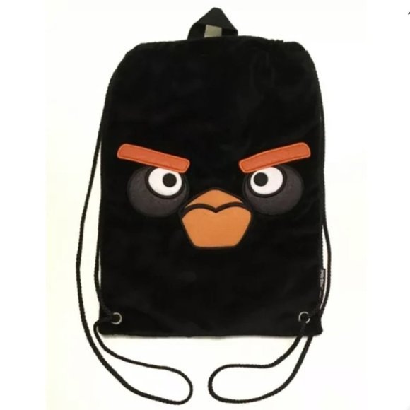 Hot Topic | Bags | Nwt Rovio Angry Birds Black Bird Bomb Drawstring Bag Backpack | Poshmark
